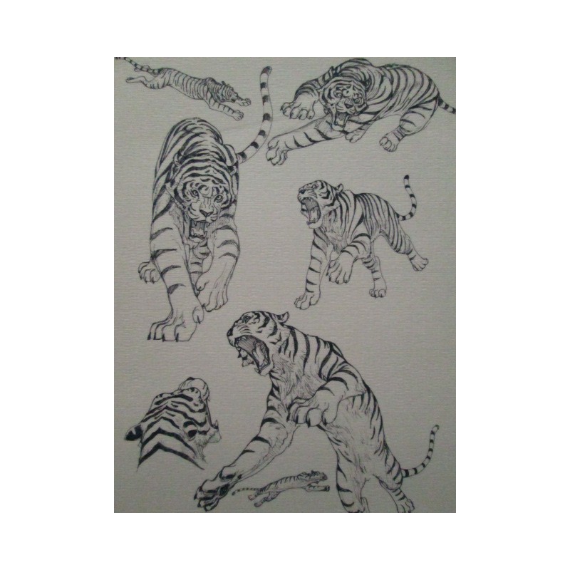 Kim Jung Gi: sérigraphie Tigers. - entre-image